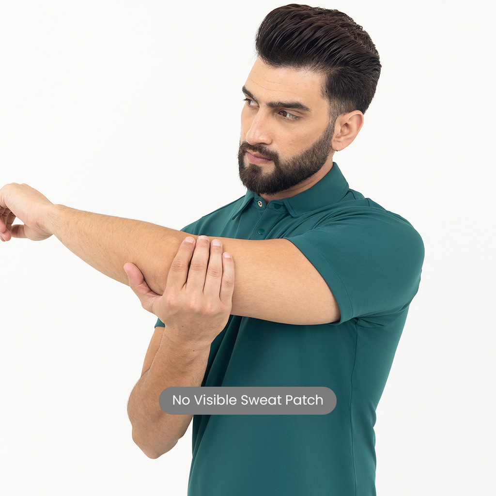 Teal Work X Golf No-Sweat Polo – Harfun.in