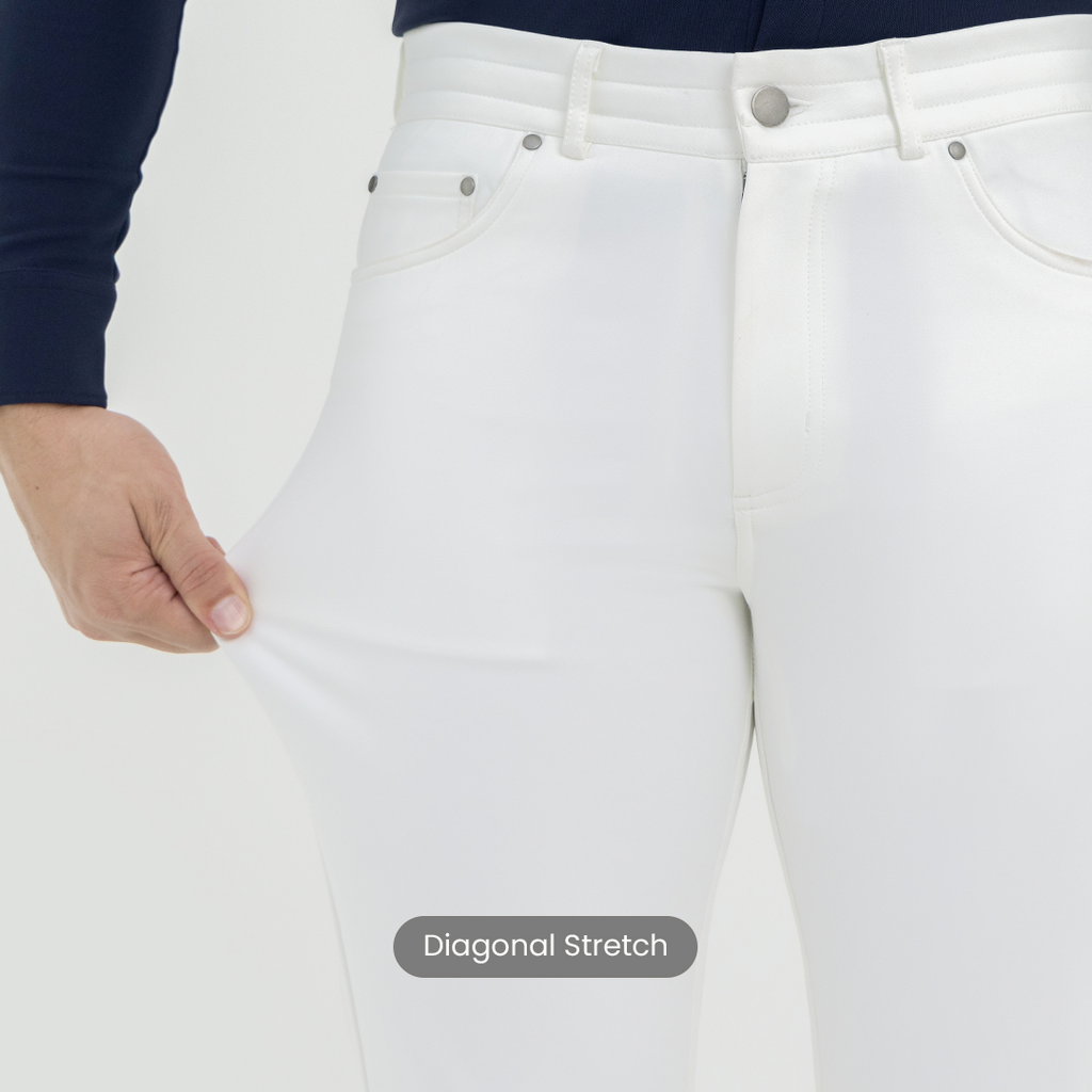 Solid White Work TechJeans 2.0 – Harfun.in