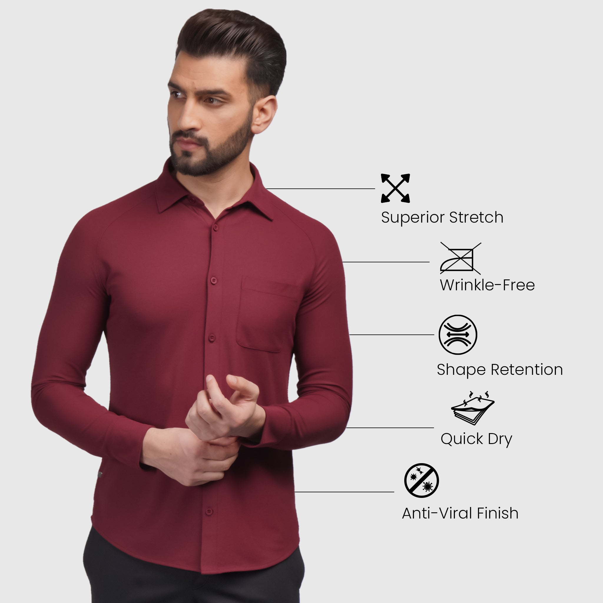 Heather Raglan-Short Sleeves CoolPro Shirt – Harfun.in