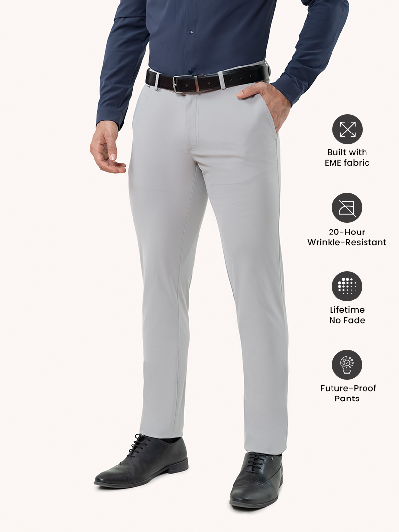 Light Grey 2035 Workday Pants – Harfun.in