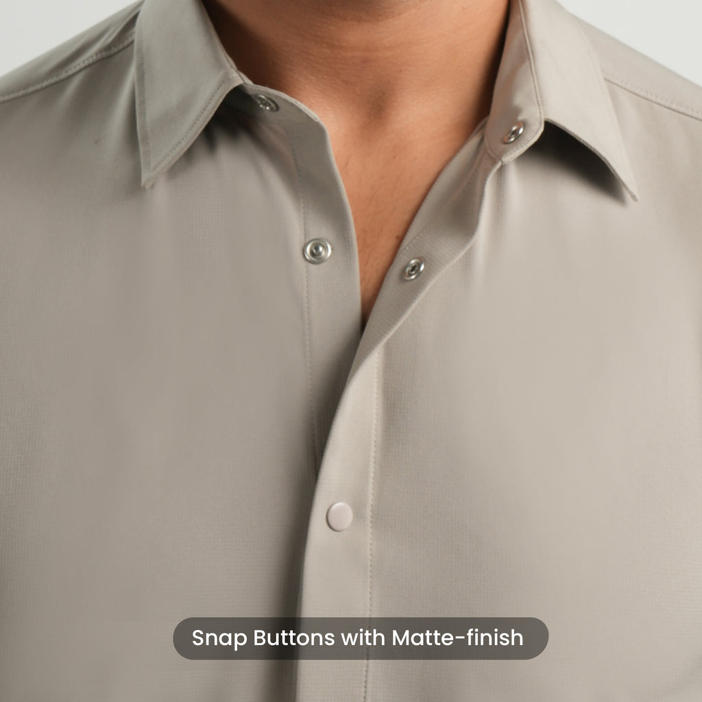 Beige PowerSnap Work Shirt – Harfun.in