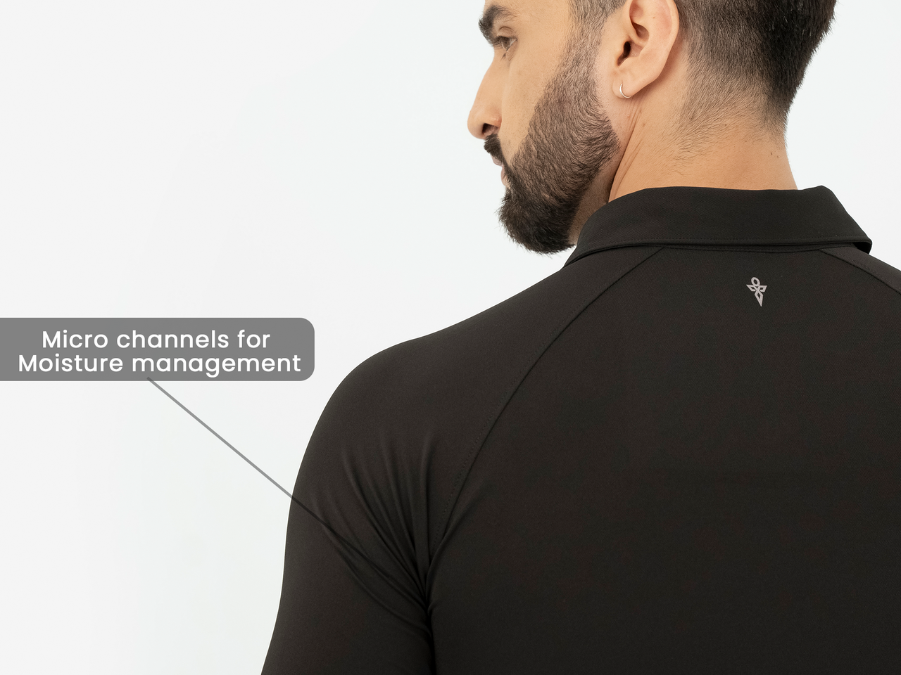 Solid Black Raglan-Short Sleeves CoolPro Shirt – Harfun.in