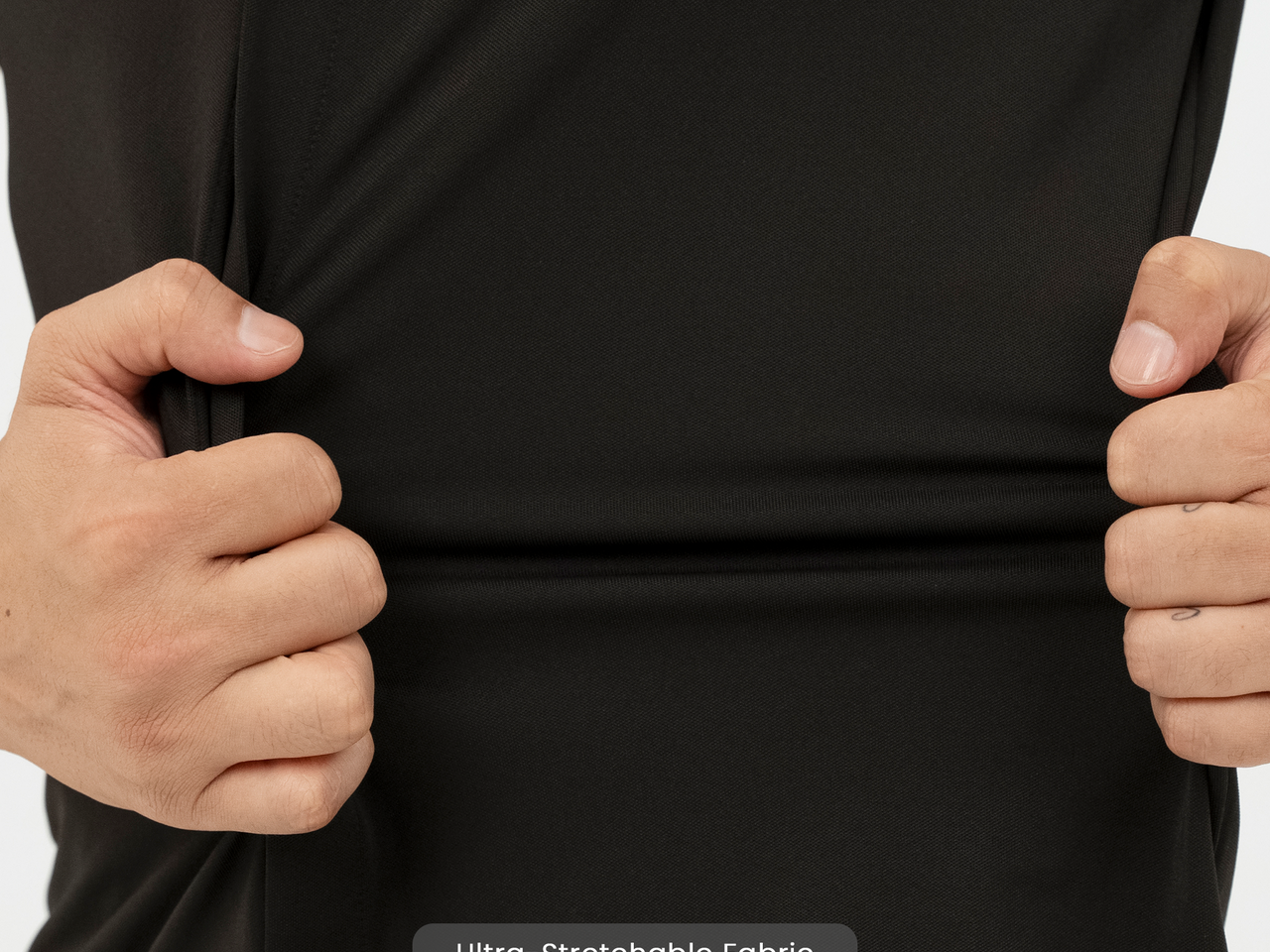 Solid Black Raglan-Short Sleeves CoolPro Shirt – Harfun.in