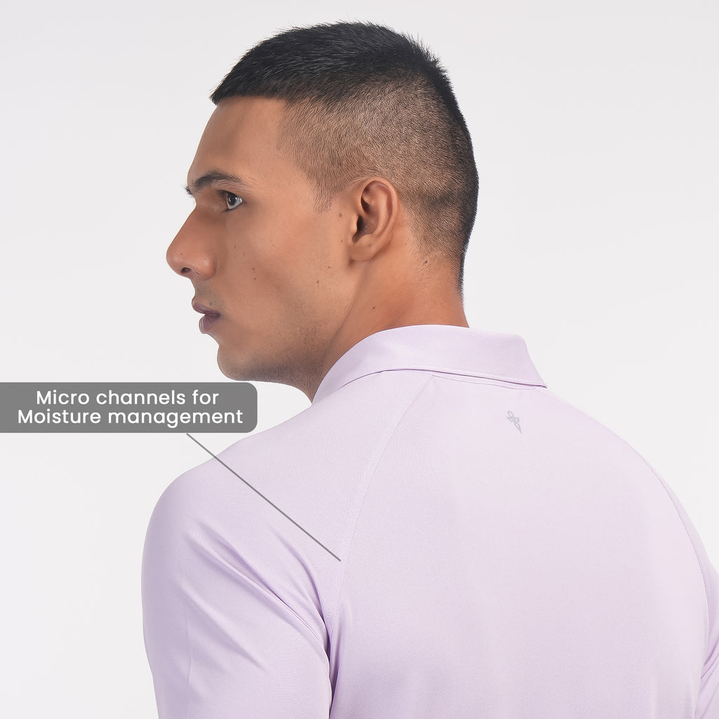 Pastel Lilac Raglan-Short Sleeves CoolPro Shirt – Harfun.in