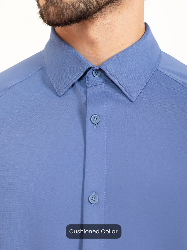 Steel Blue Raglan-Short Sleeves CoolPro Shirt – Harfun.in