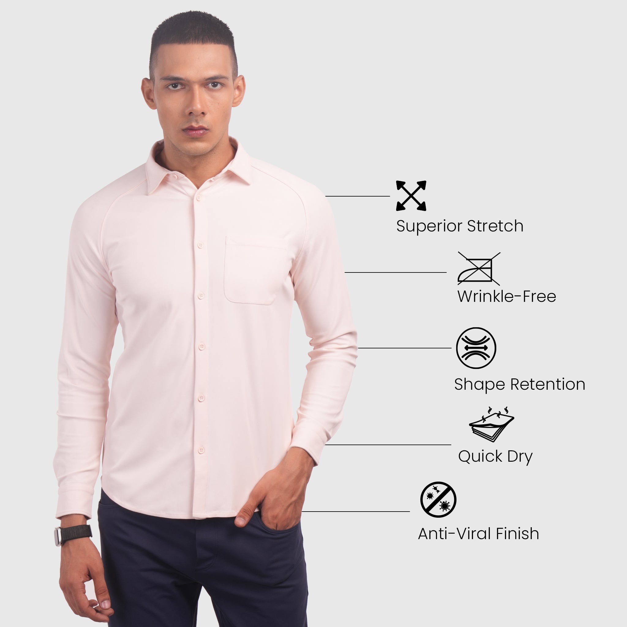 Prime Rose Workday Shirt with Raglan Sleeves – Harfun.in