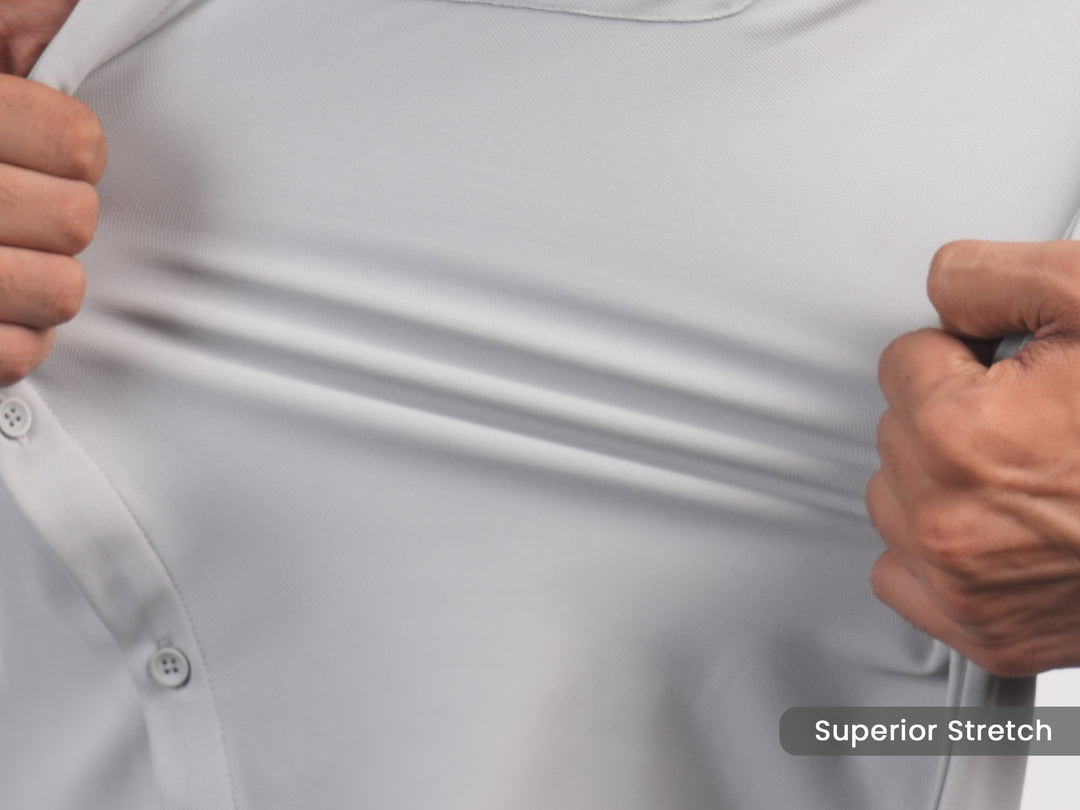 Solid Steel Grey Workday Shirt with Raglan Sleeves – Harfun.in